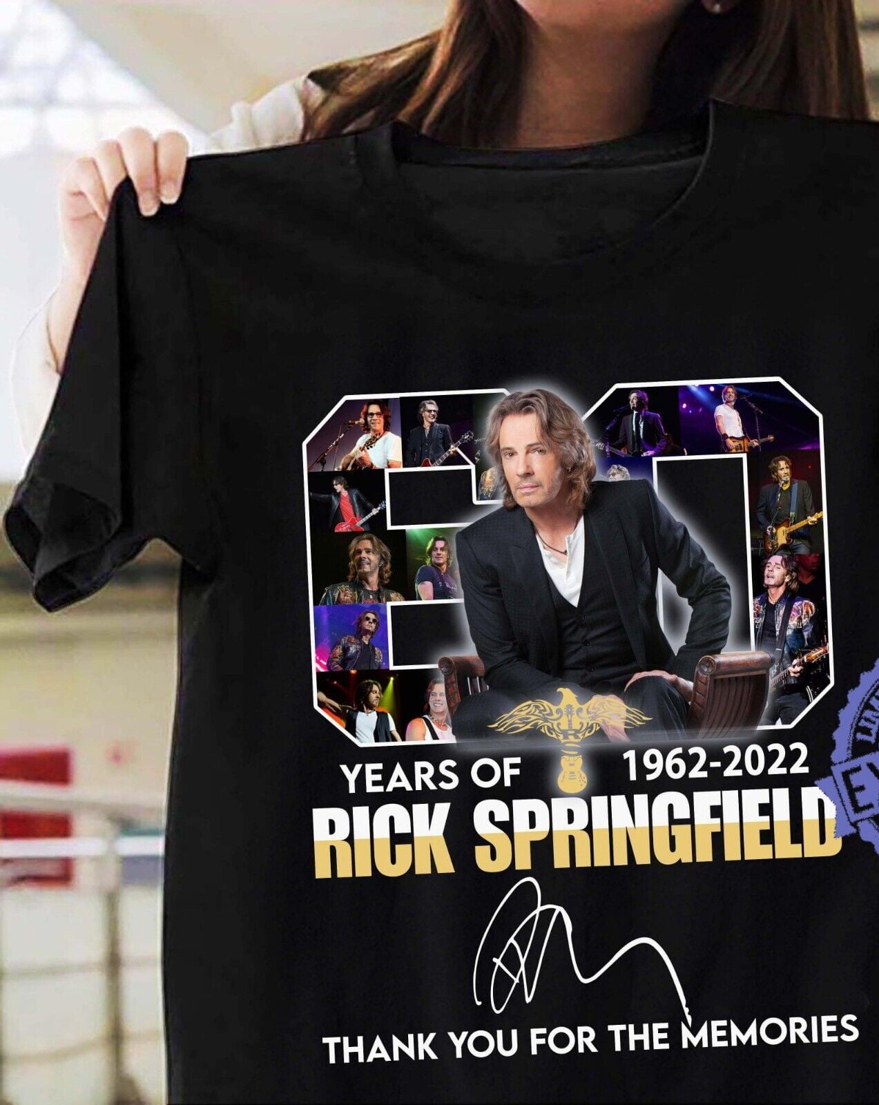 Vintage Rick Springfield 1962 - 2022 Signature Cotton Black All Size ...