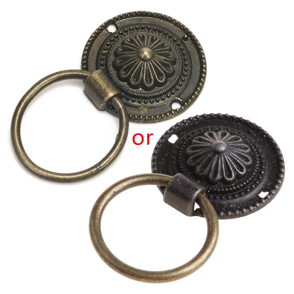 Vintage Ring Pulls Retro Cabinet Cupboard Door Pulls Wardrobe Box ...