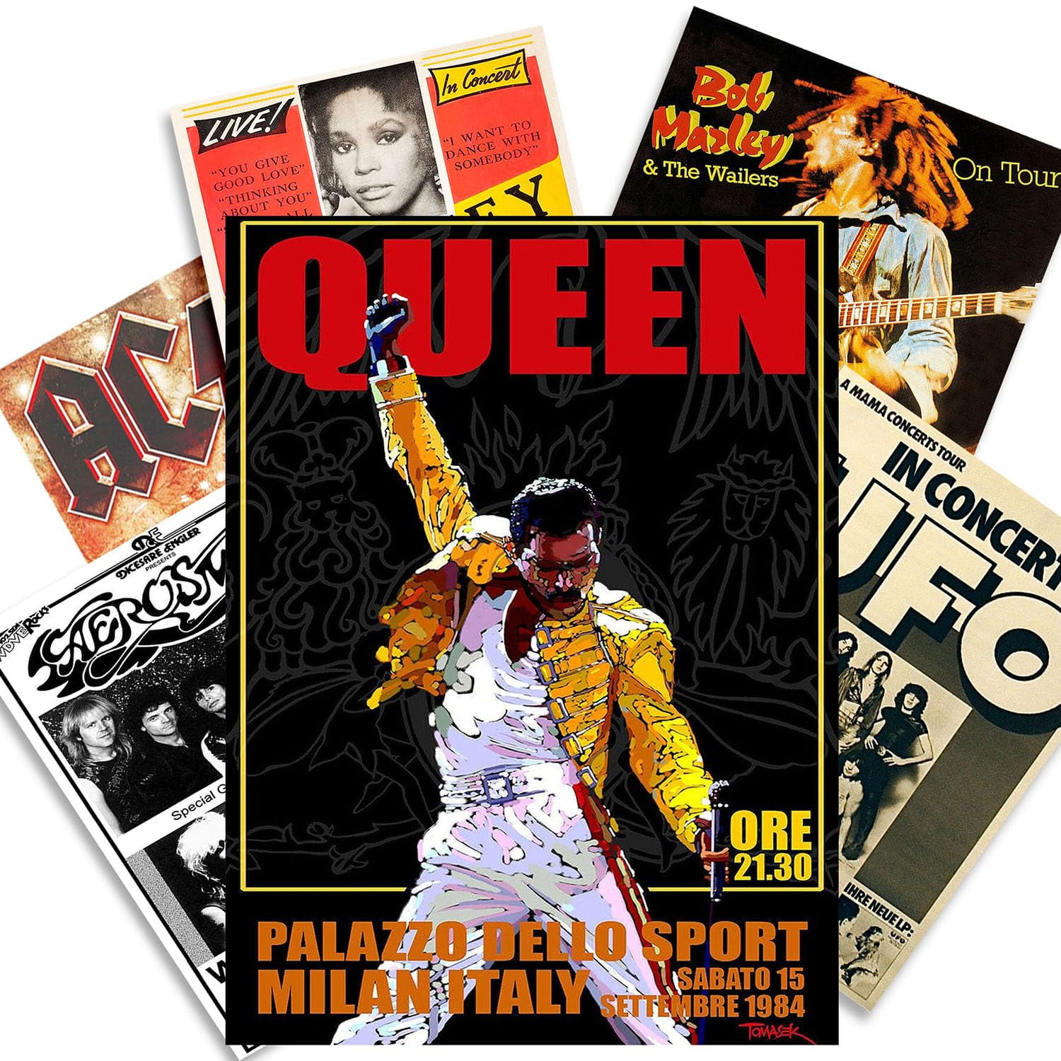 Vintage Rock Wall Collage Kit, Aesthetic Room Decor, Retro Music ...