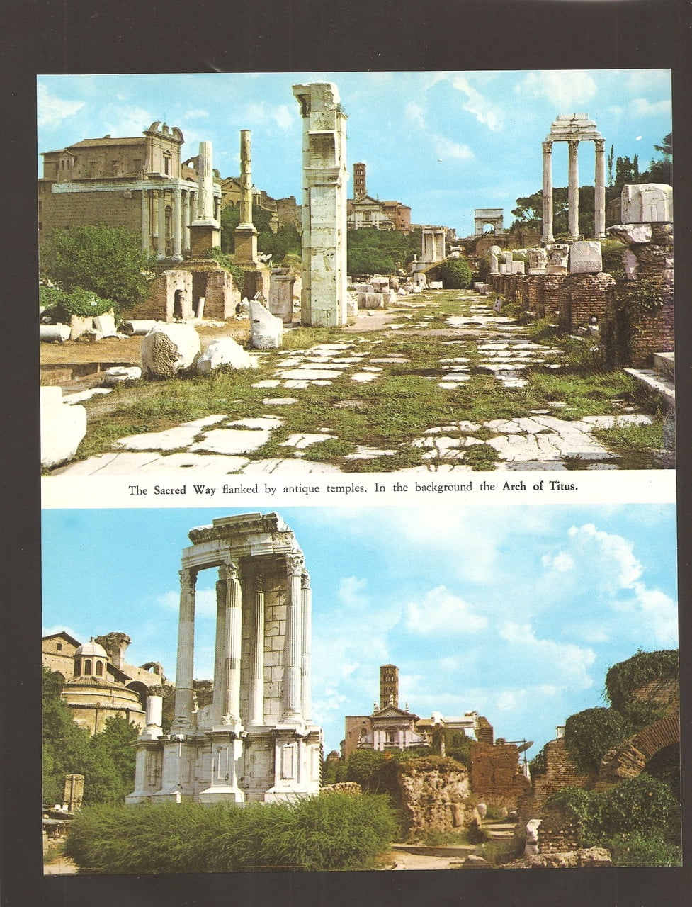 Vintage Roma Image of the Sacred Way and the Arch of Titus - 1964 ...