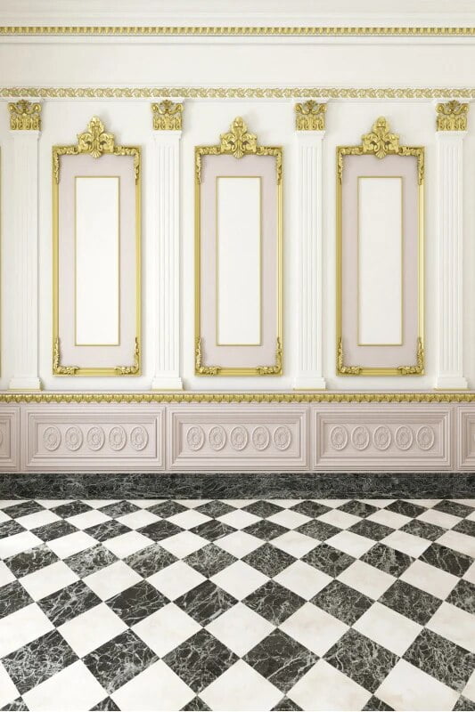 Vintage Room Inside Photography Backdrop European Frame Wall Empty Room ...