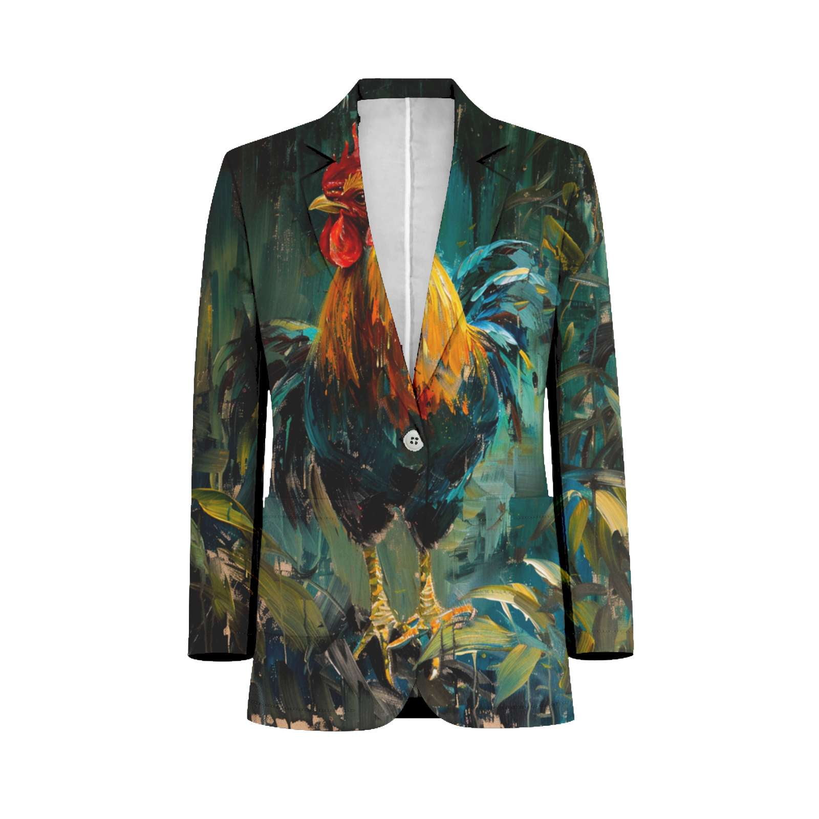 Vintage Rooster Abstract Wild Rooster Colorful Customized Men's Suits ...