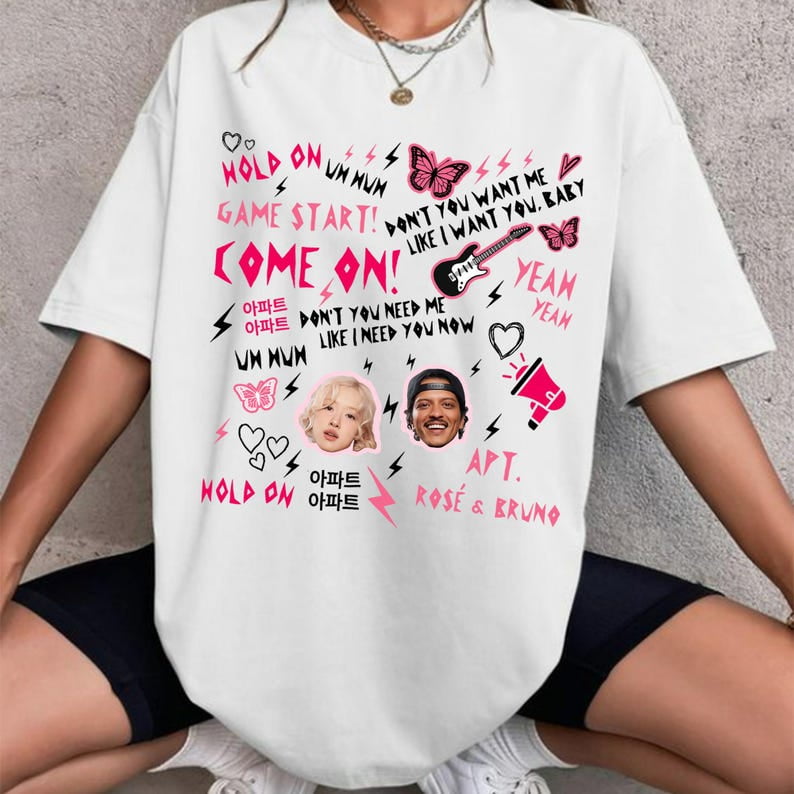 Vintage Rose Bruno Mars Apt Graphic Sweatshirt, Rose Rosie Album Merch ...