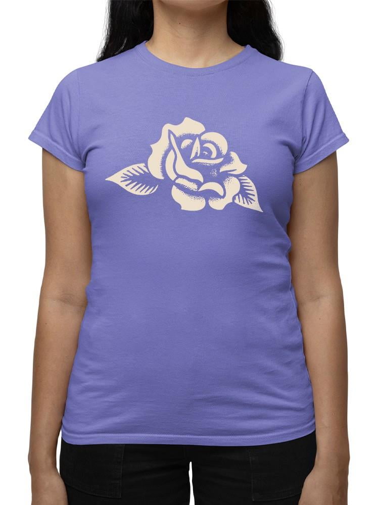 Vintage Rose Floral Art Tee T-shirt Color Women's - Walmart.com