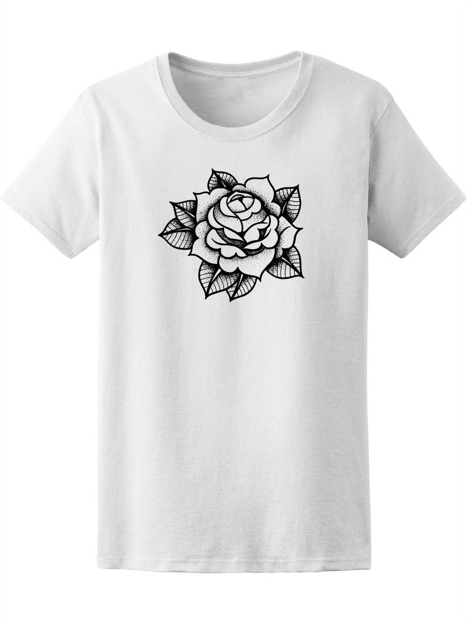 Vintage Rose Tattoo T-Shirt Women -Image by Shutterstock, Female x ...