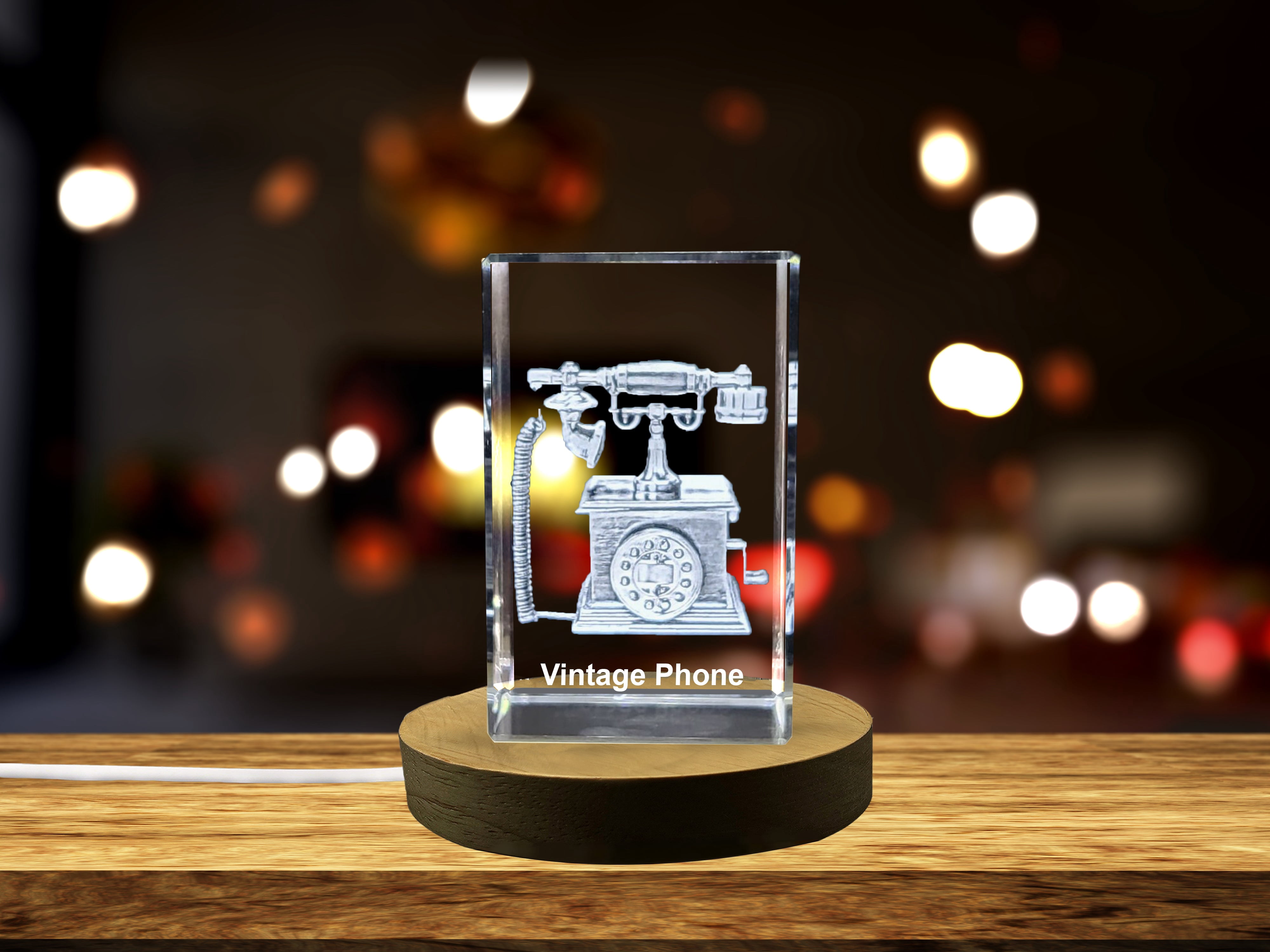 Vintage Rotary Dial Phone Collectible Crystal Sculpture | Nostalgic ...