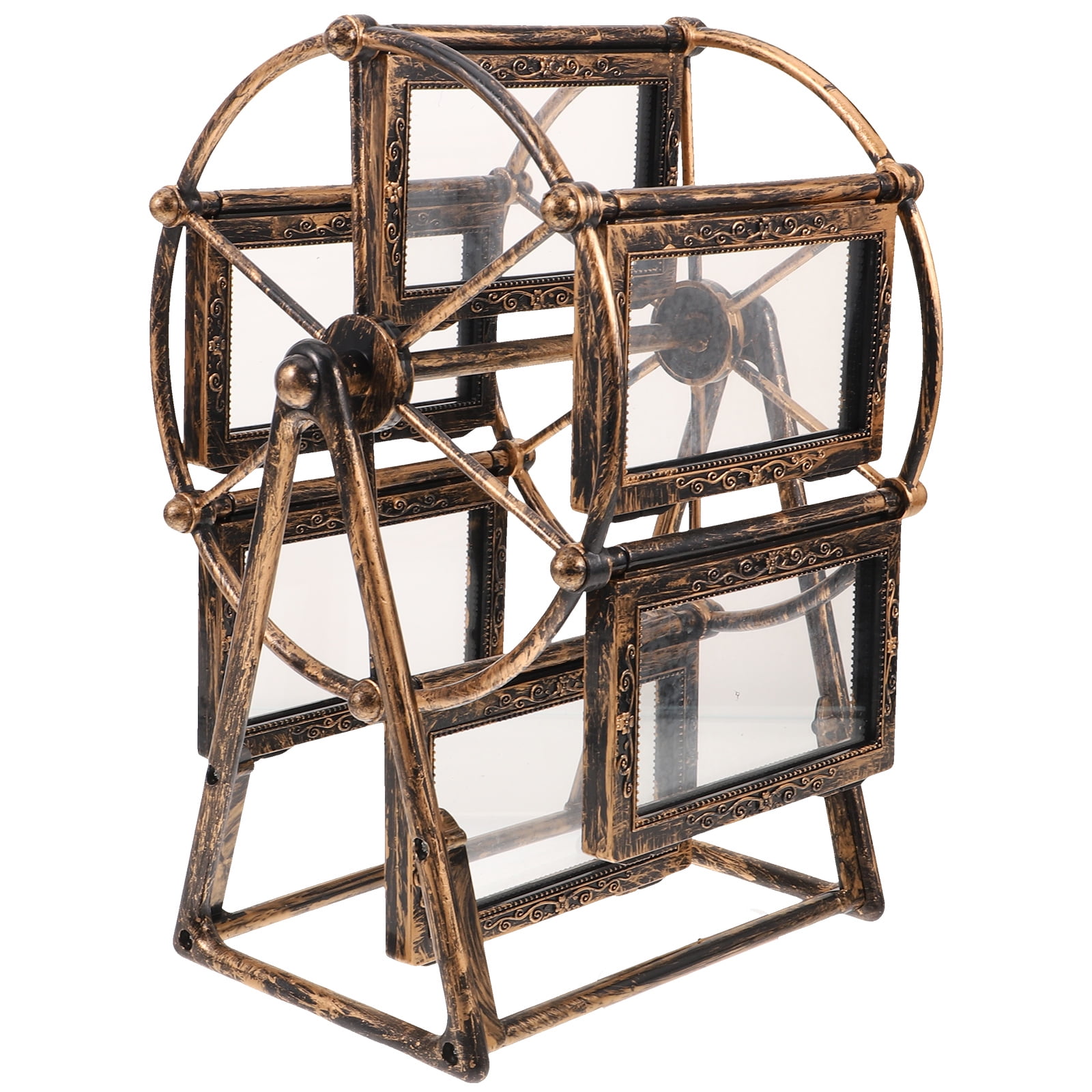 Vintage Rotatable Ferris Wheel Picture Frame for Family Photos (4 ...