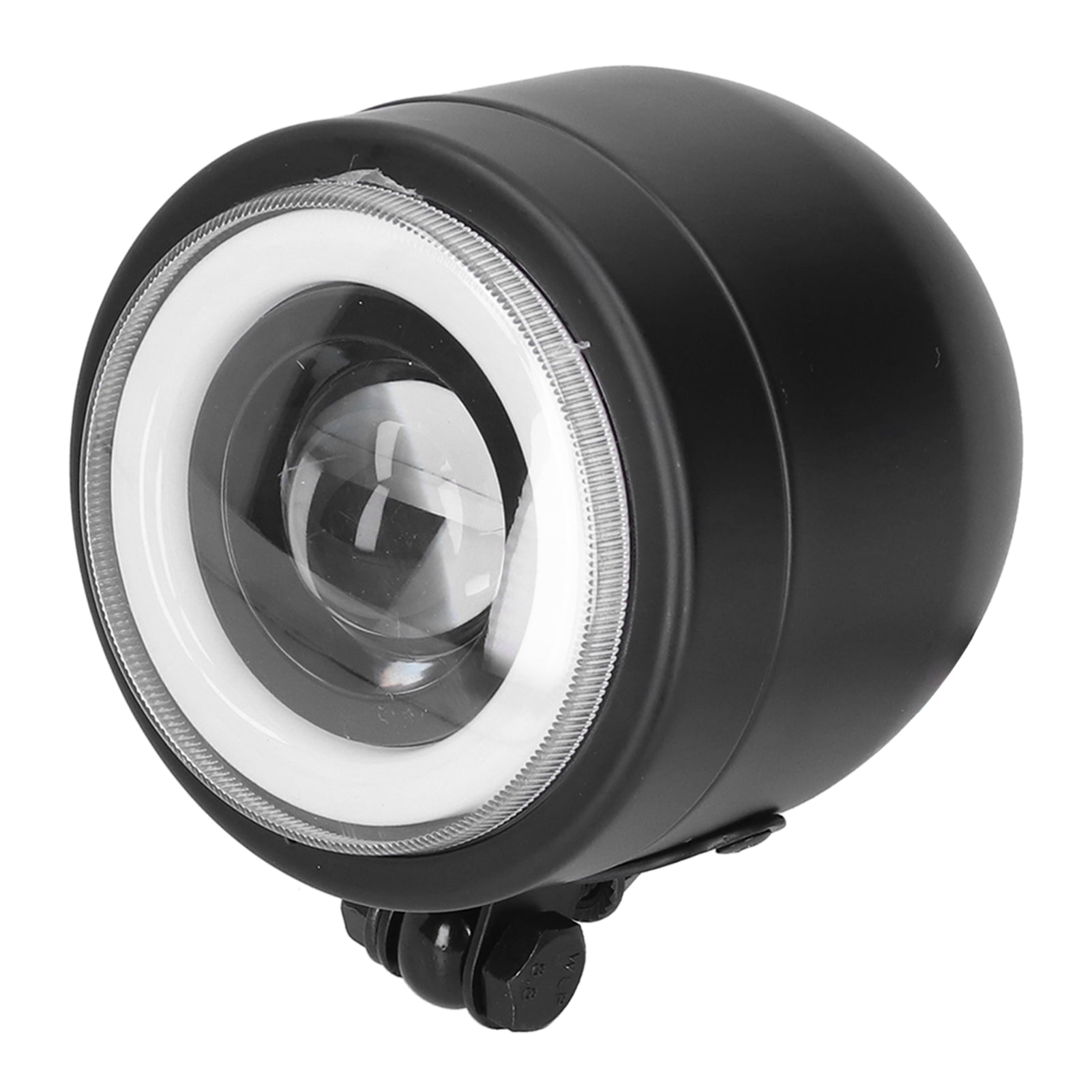 Vintage Round LED Headlight with Angel Eye for Motorcycle Cruiser ...