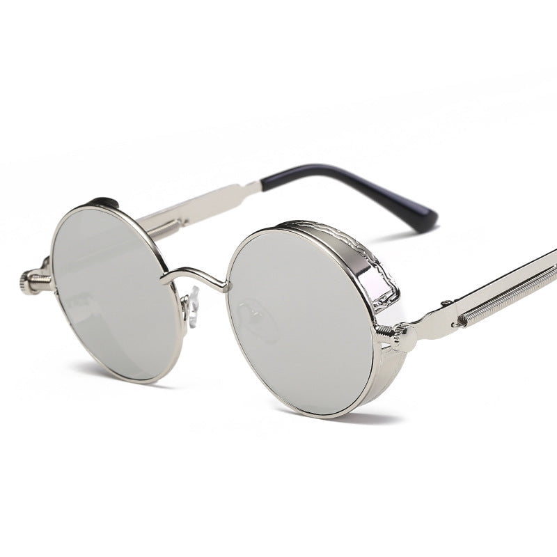 Vintage Round Metal Eyeglass Frames for Women, Spring Hinge Design with ...