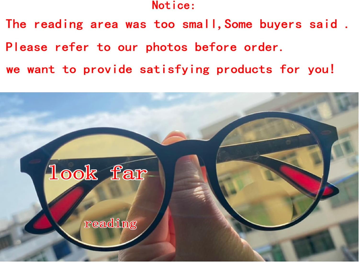 Vintage Round Night Vision Reader Men Anti-Glare Magnification Night ...