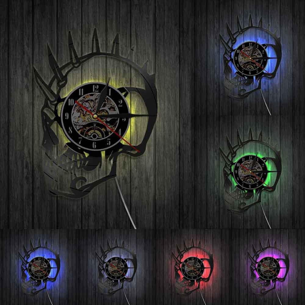 Vintage Rude Dude Punk Skeleton Halloween Horror Decor Mohican Biker ...