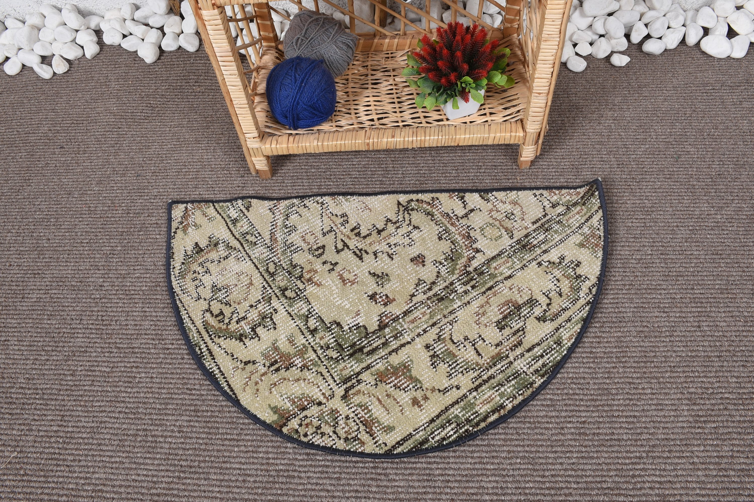 Vintage Rug, 2.5x1.5 ft Small Rugs, Bedroom Rugs, Home Decor Rug ...