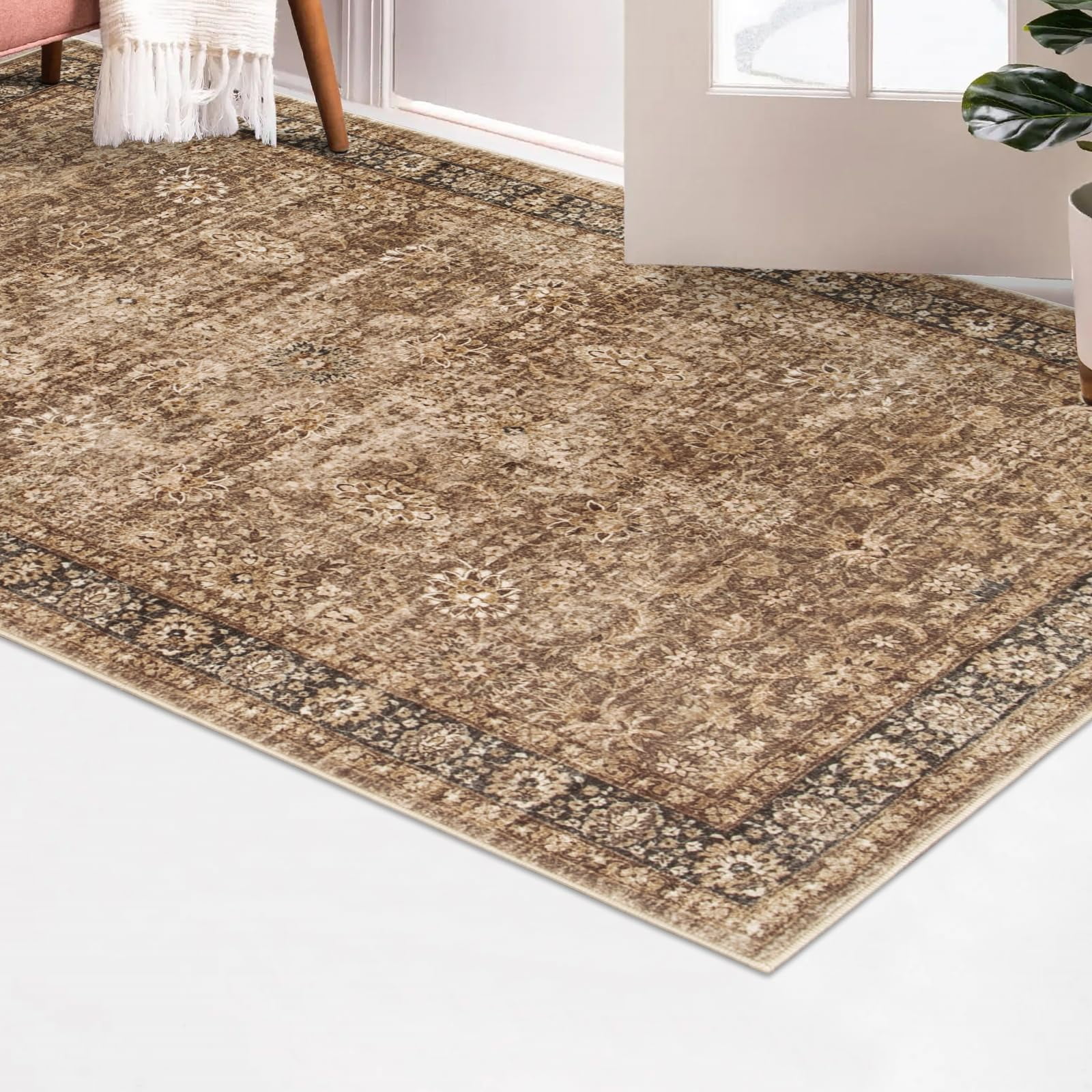 Vintage Rug Non Slip, Washable Bohemian Entryway Rugs Indoor,Soft ...
