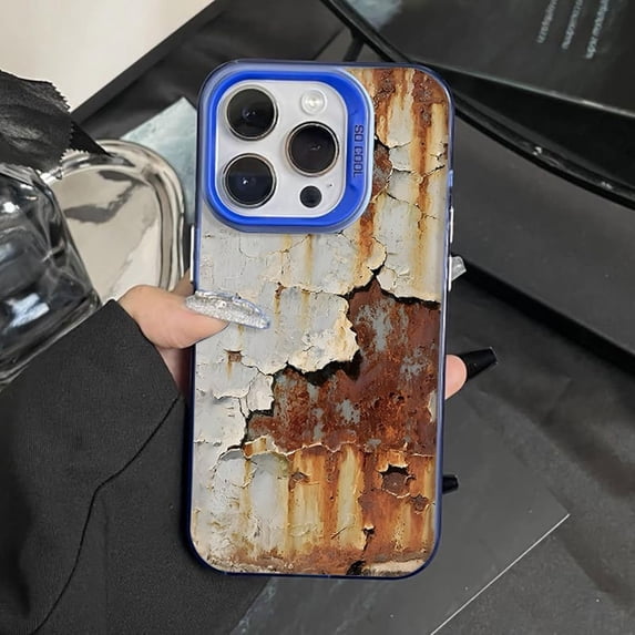 Vintage Rust Look Phone Case Compatible with iPhone X/11/12/13/14/15/16 ...