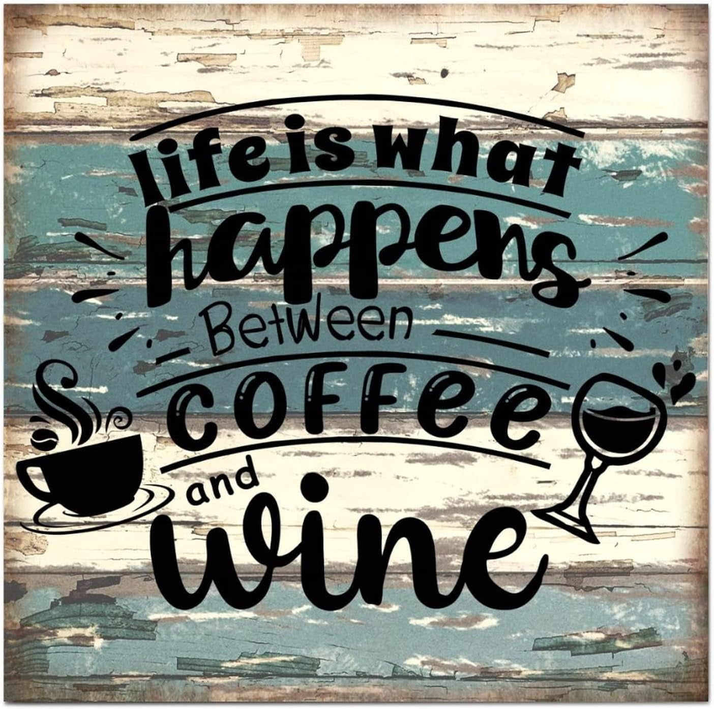 Vintage Rustic Chic Style Wood Sign Classic Quotes Life Is What Happens ...