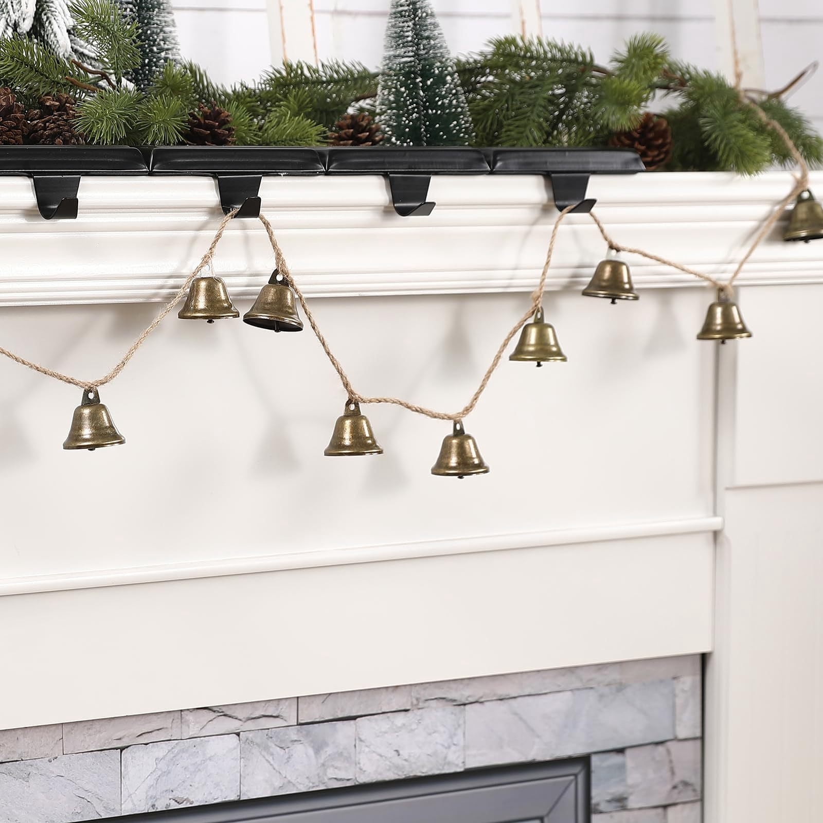 Vintage Rustic Cowbell Wall Hanging, Christmas Decor Shabby Chic Metal ...