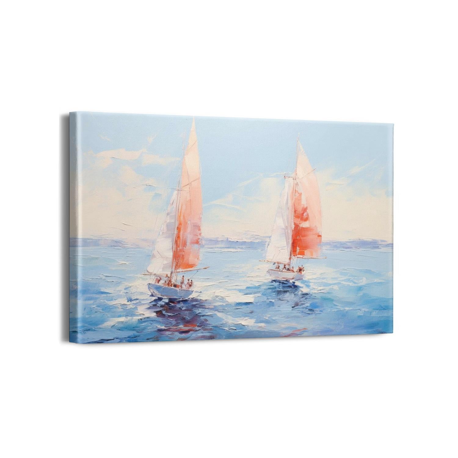 Vintage Rustic Sea Sailboat Pictures Wall Decor Beach Art Print Canvas ...