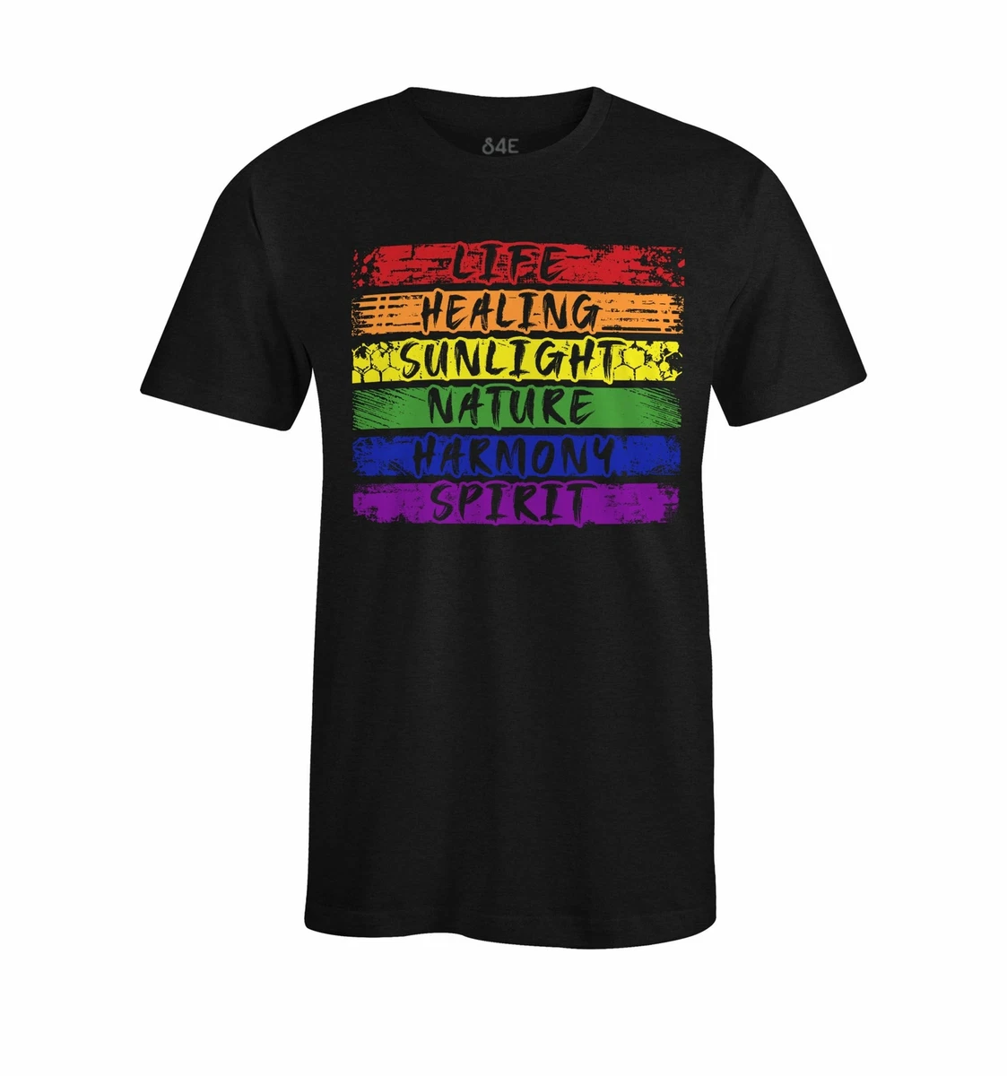 Vintage S4E Men'S Life Healing Sunlight Nature Harmony T-Shirt Lgbtg ...