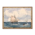 Vintage Sailboat Poster Antique Nautical Maritime Art Unframed Paper ...