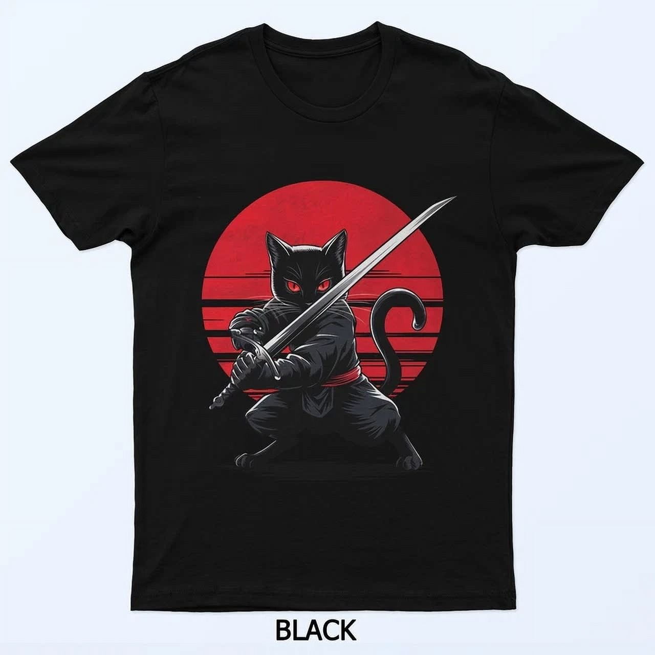Vintage Samurai Cat Warrior Japanese Cat Ninja Cat Anime Samurai Cat ...