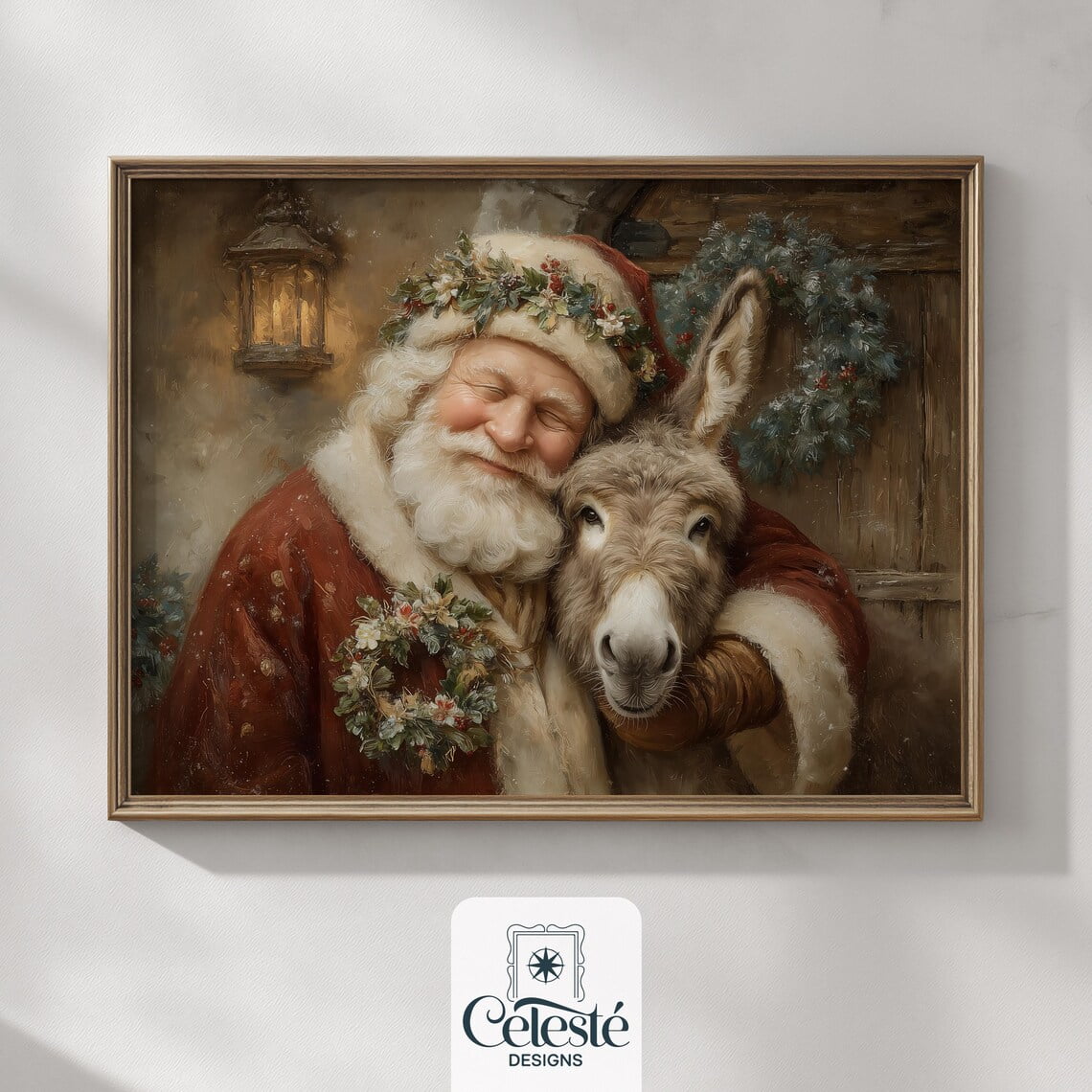 Vintage Santa Claus Print, Winter Decor, Father UNFRAMED Poster, Wall ...