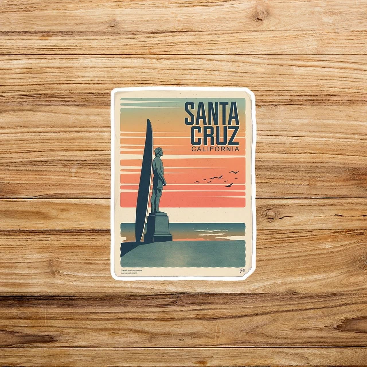 Vintage Santa Cruz California Surfing Travel Sticker Stickerphone Decal ...