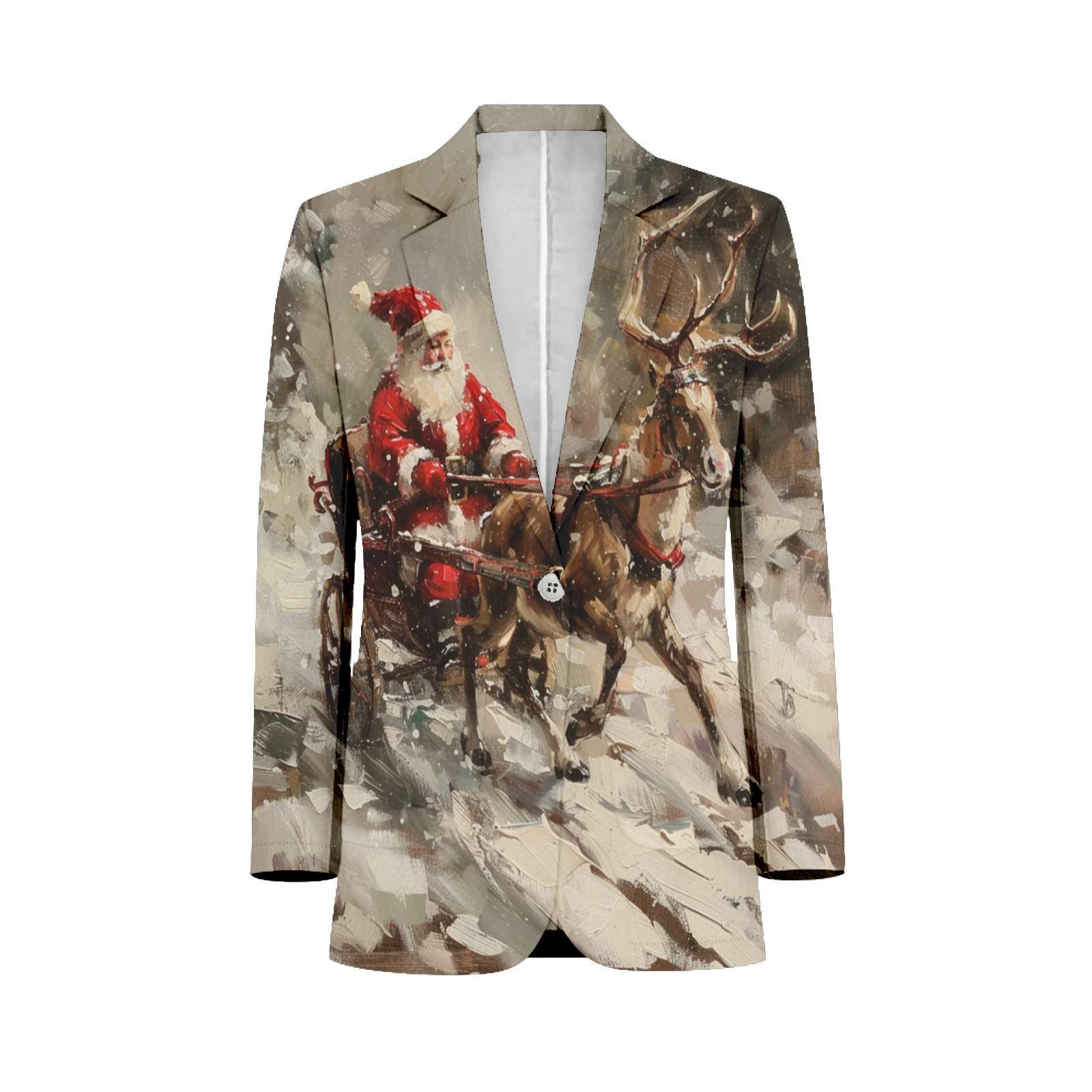 Vintage Santa With Reindeer Mens Suits Shawl Collar Slim Fit Suit Mens ...