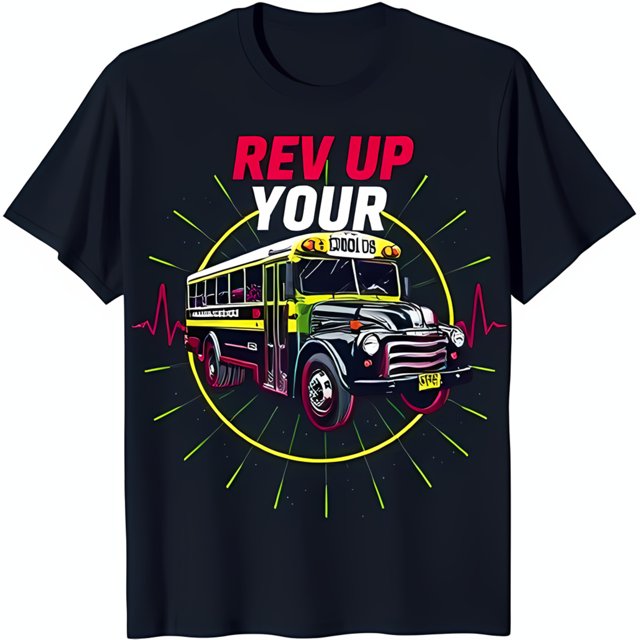 Vintage School Bus Graphic Tee Rev Up Your Love for Classic Cars ...