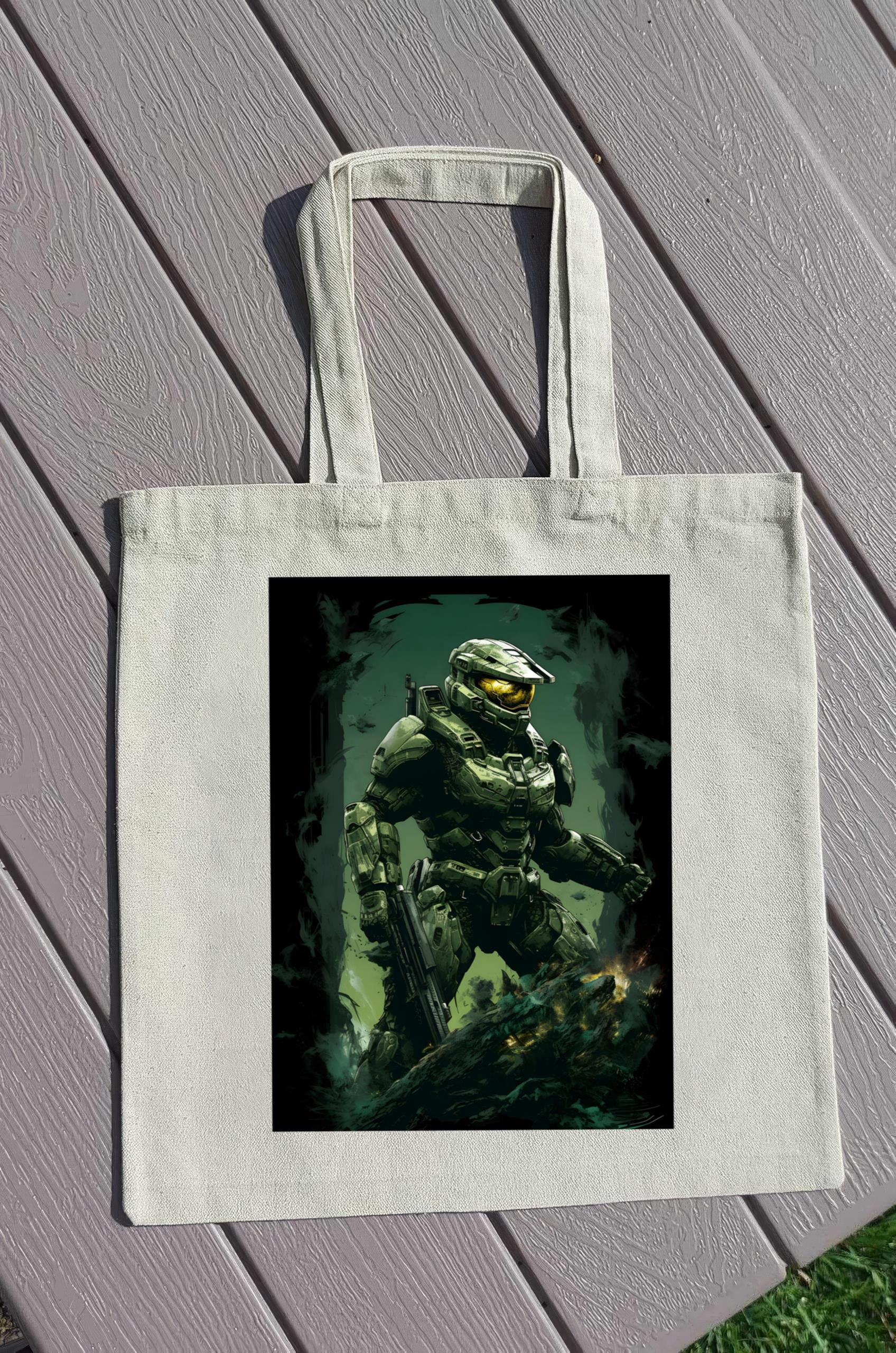 Vintage Sci-Fi Gamer-Inspired Bag – FPS Warrior Graphic for Console ...