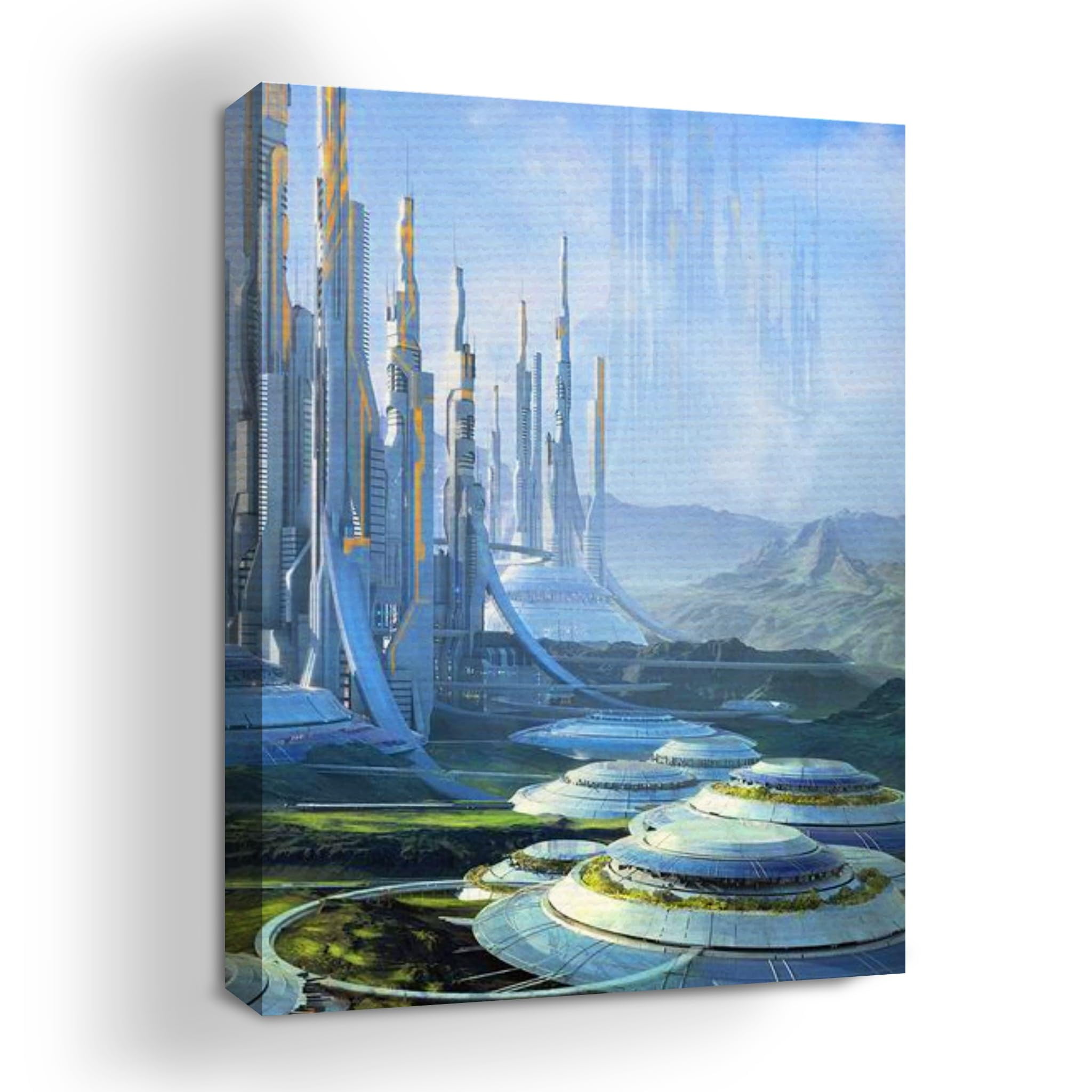 Vintage Sci-Fi Poster Life In Canvas Wall Art by Mavis Print- 18x24 ...