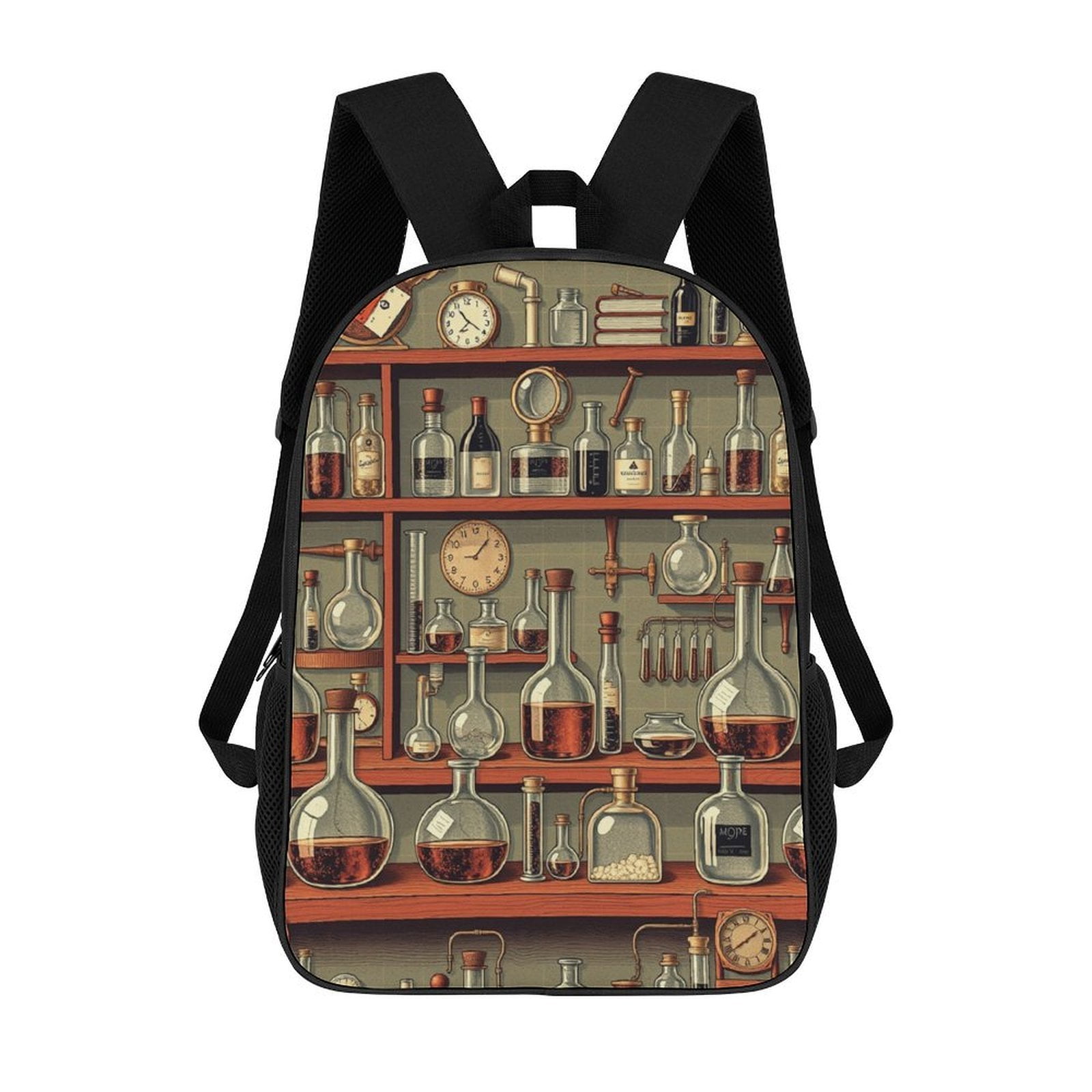 Vintage Science Old Chemistry Laboratory Seamless Pattern Backpacks For ...
