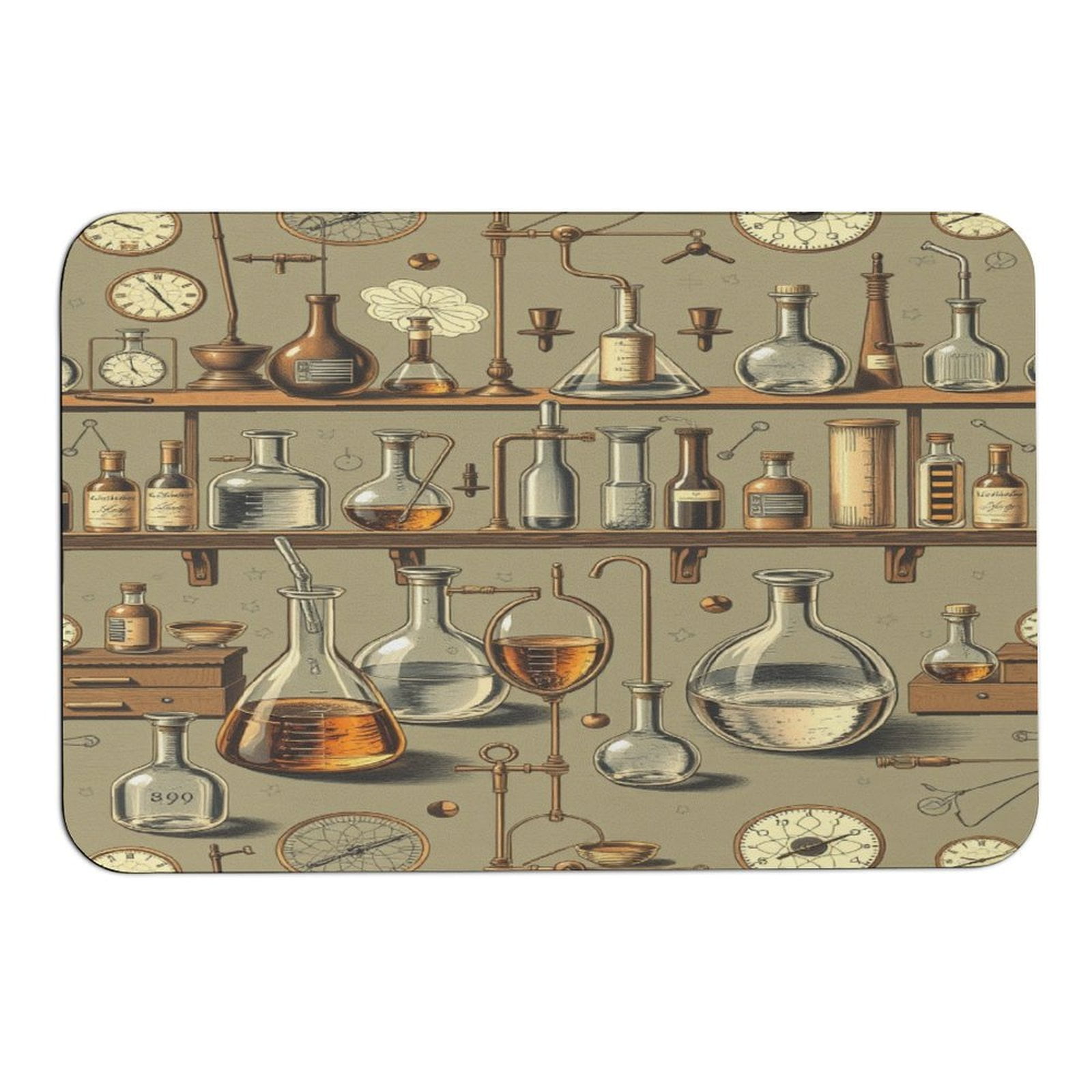 Vintage Science Old Chemistry Laboratory Seamless Pattern Decorative ...