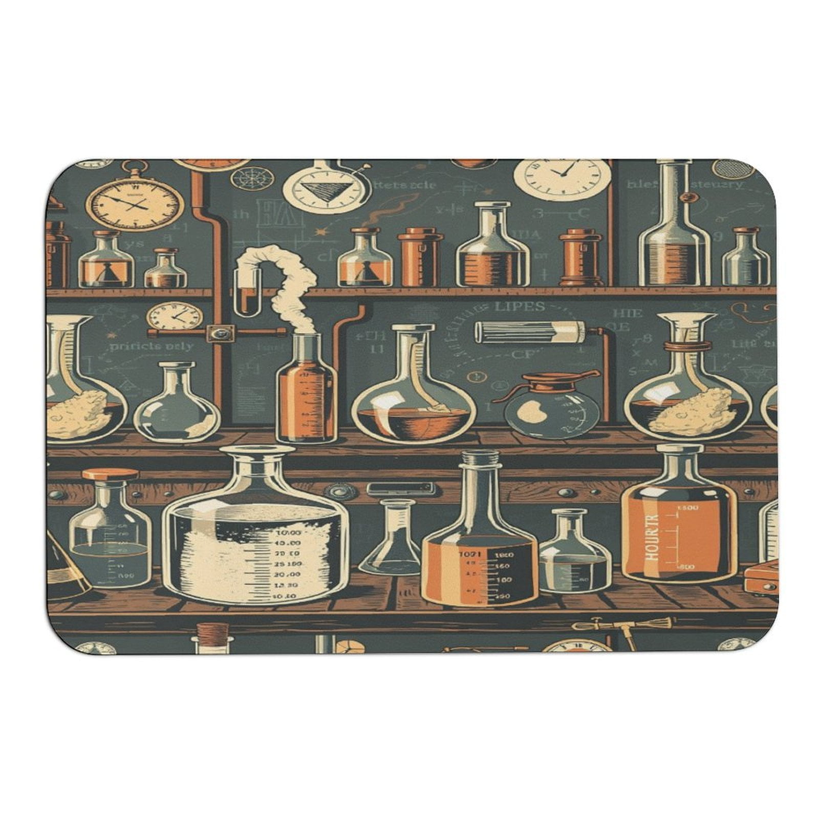 Vintage Science Old Chemistry Laboratory Seamless Pattern Decorative ...