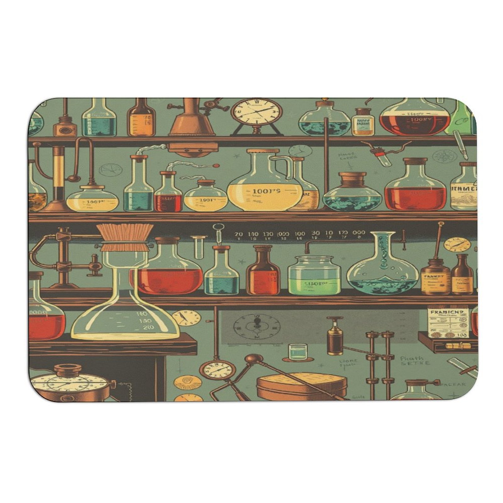 Vintage Science Old Chemistry Laboratory Seamless Pattern Decorative ...