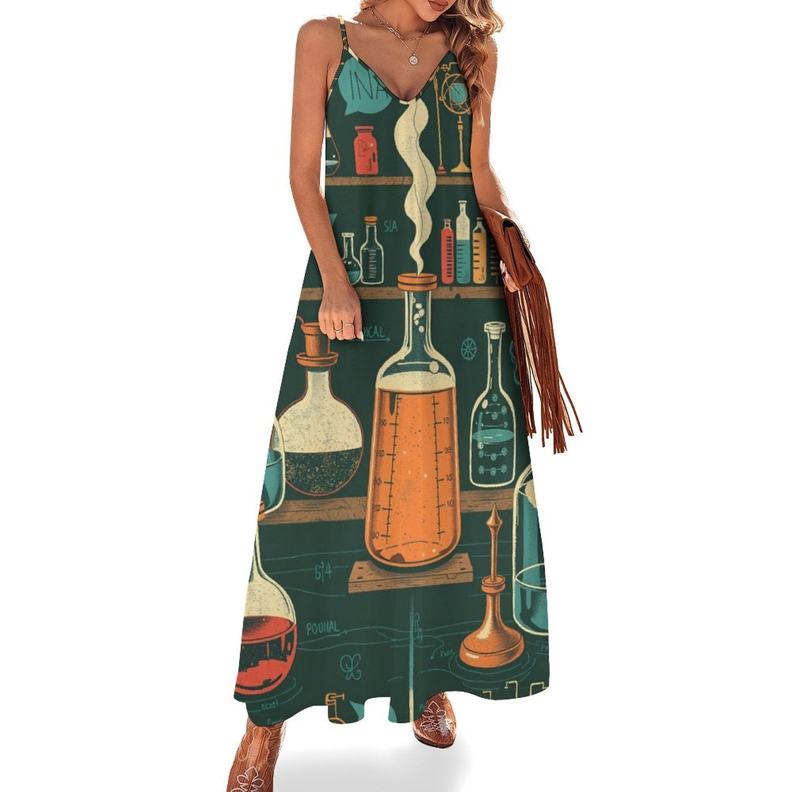 Vintage Science Old Chemistry Laboratory Seamless Pattern Sleeveless ...