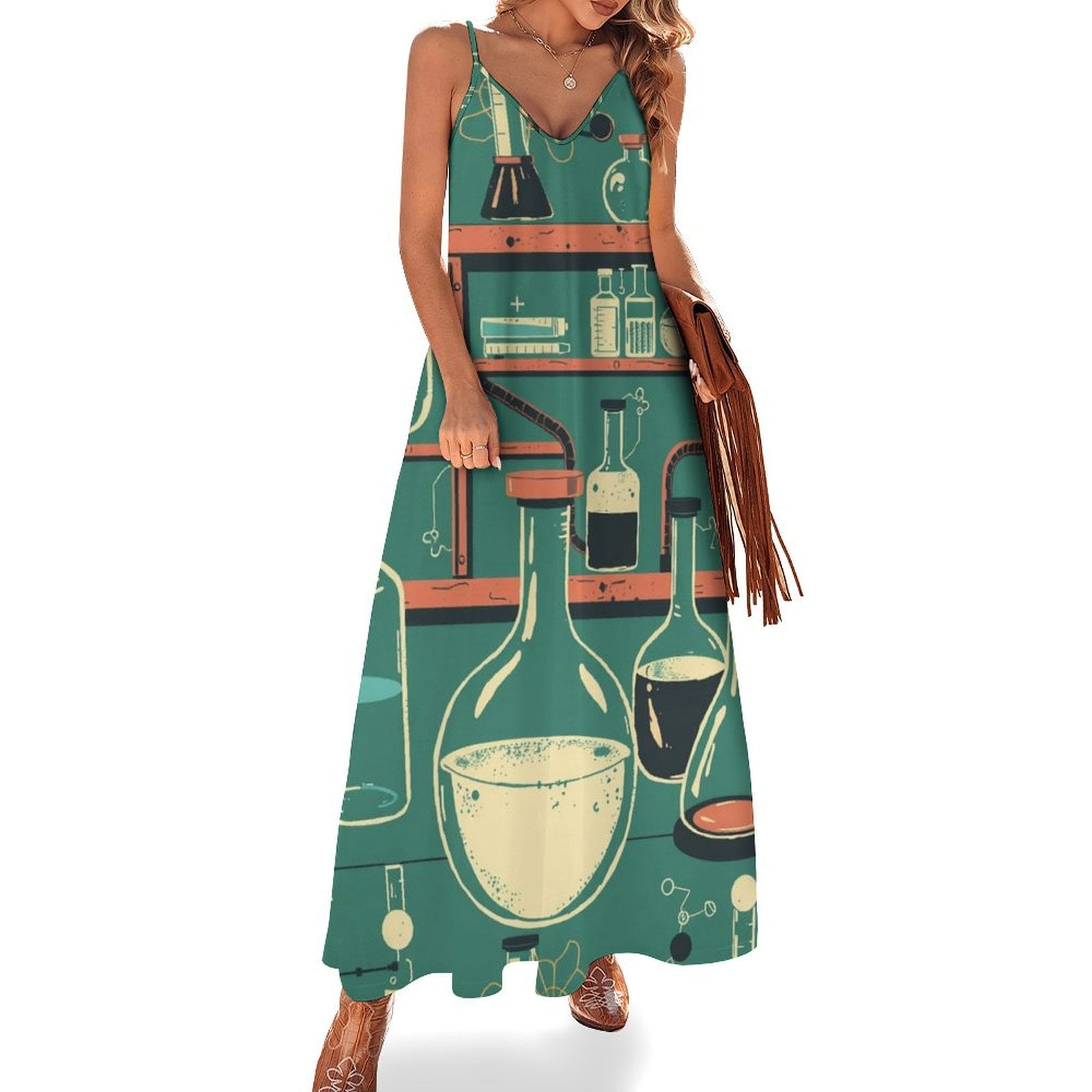 Vintage Science Old Chemistry Laboratory Seamless Pattern Sleeveless ...