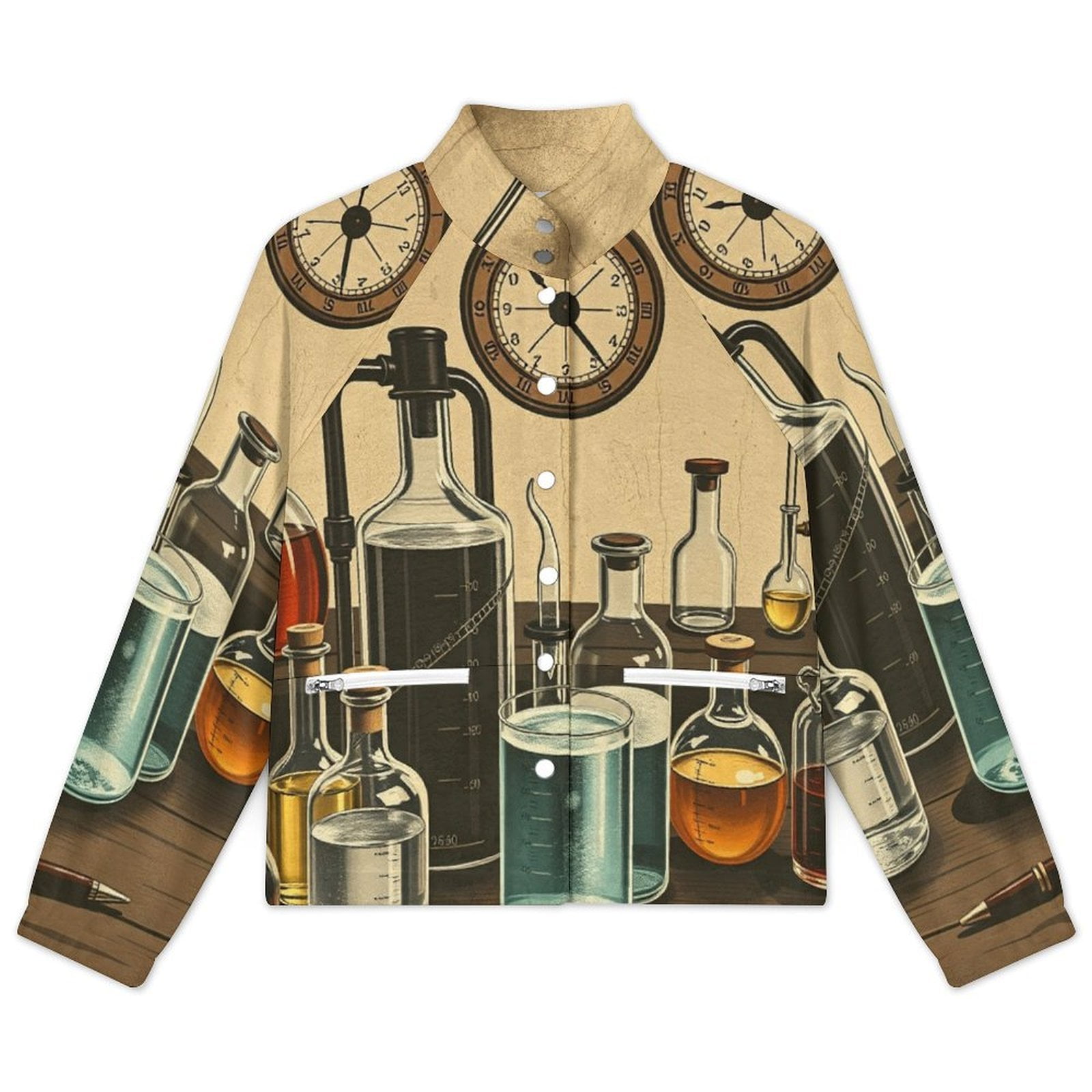Vintage Science Old Chemistry Laboratory Seamless Pattern Warm Plush ...