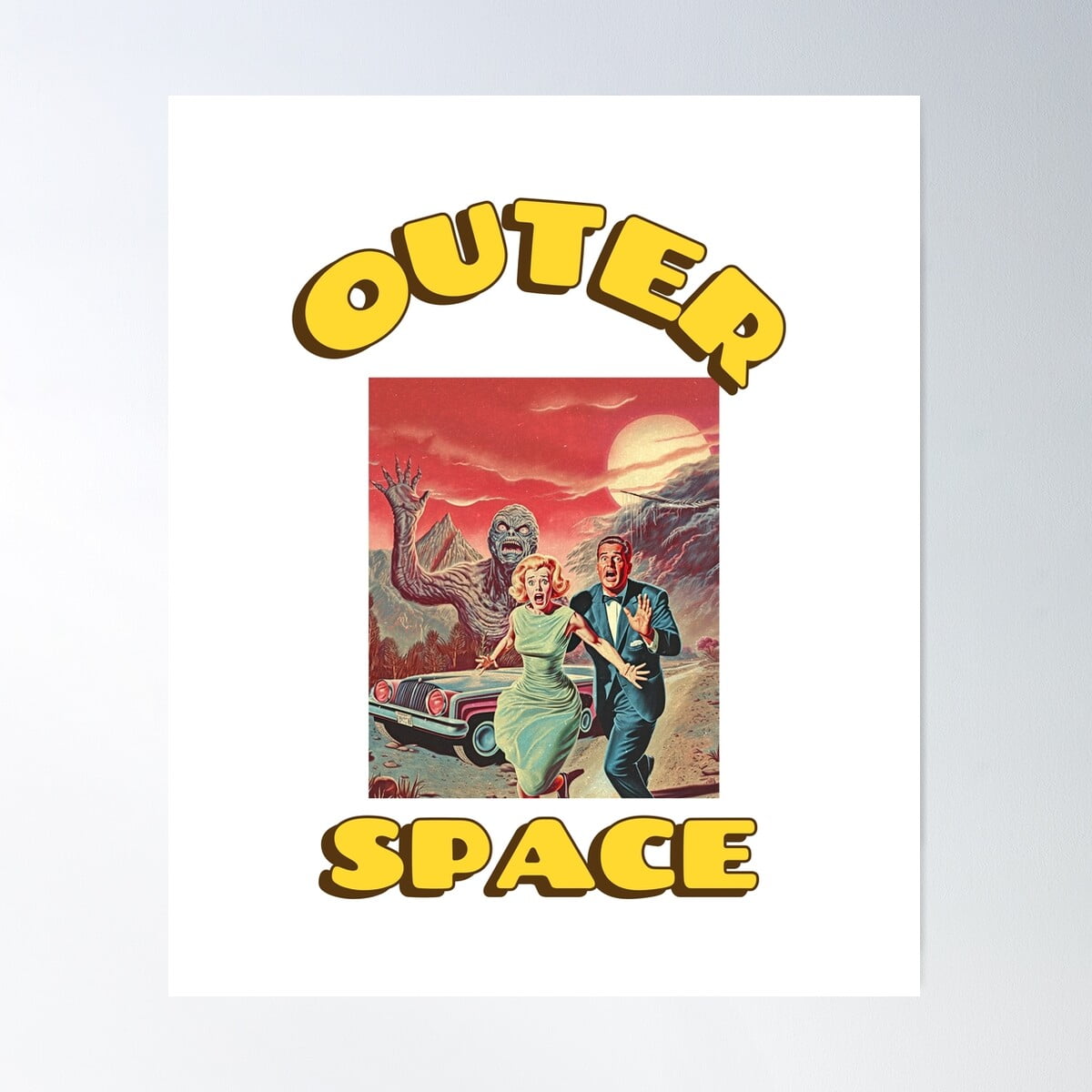 Vintage Scifi, Ufo, Alien, Invasion, Mars, Outer Space Poster Wall Art ...