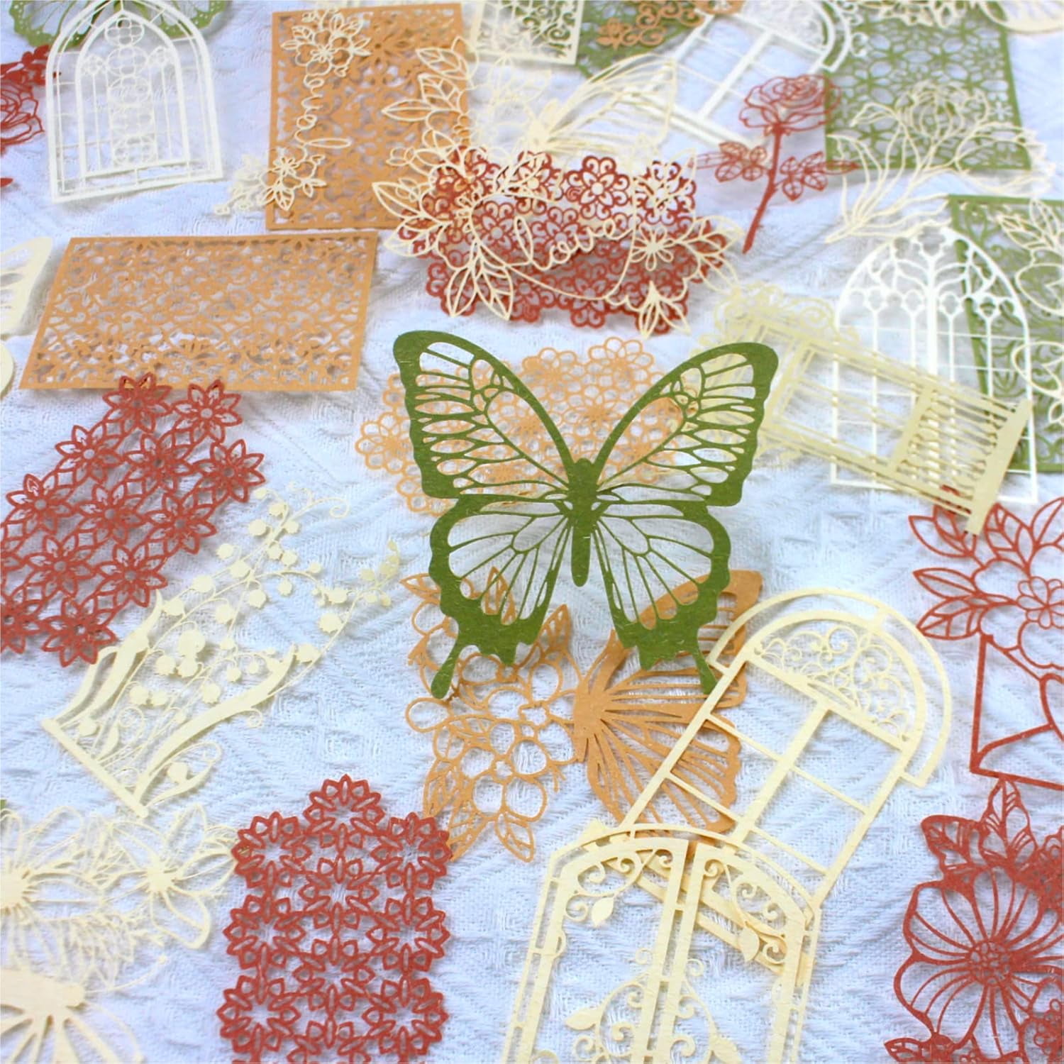 Vintage Scrapbook Cutouts Paper Lace, 40 Pcs Decorative Scrapbook Paper ...