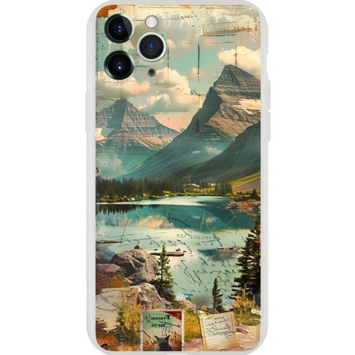 Vintage Scrapbook Glacier National Park Case for 17 16 15 14 13 12 11 ...