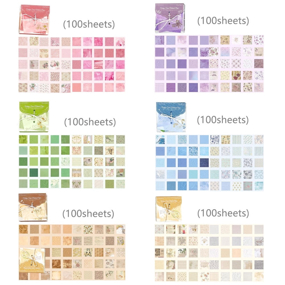 Vintage Scrapbook Paper Pack - 600 Sheets Colorful Decorative Paper for ...