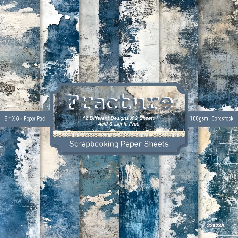 Vintage Scrapbooking Paper, 24 Sheets Colorful Pattern Decoupage Paper ...