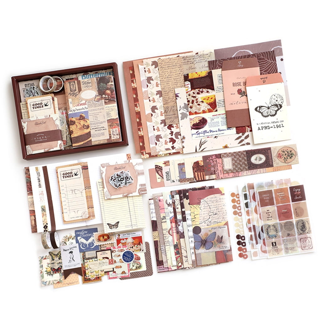 Vintage Scrapbooking Supplies Aesthetic Journaling Kits Paper Sticker ...