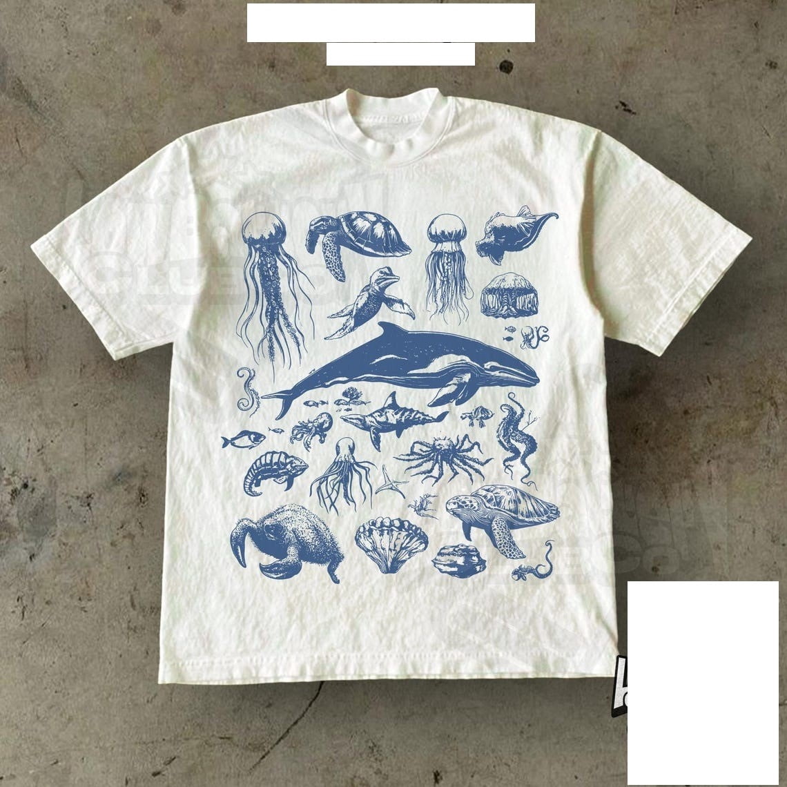 Vintage Sea Animals Shirt, Retro Ocean Wildlife Graphic Tee, 90s Marine ...