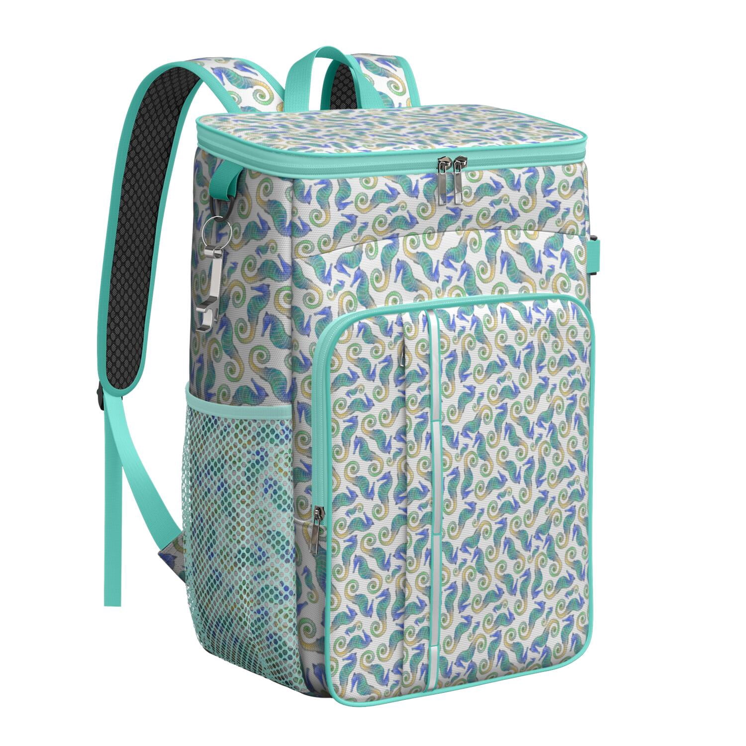 Vintage Seahorse Marine Life Backpack Cooler – Leakproof Insulated ...