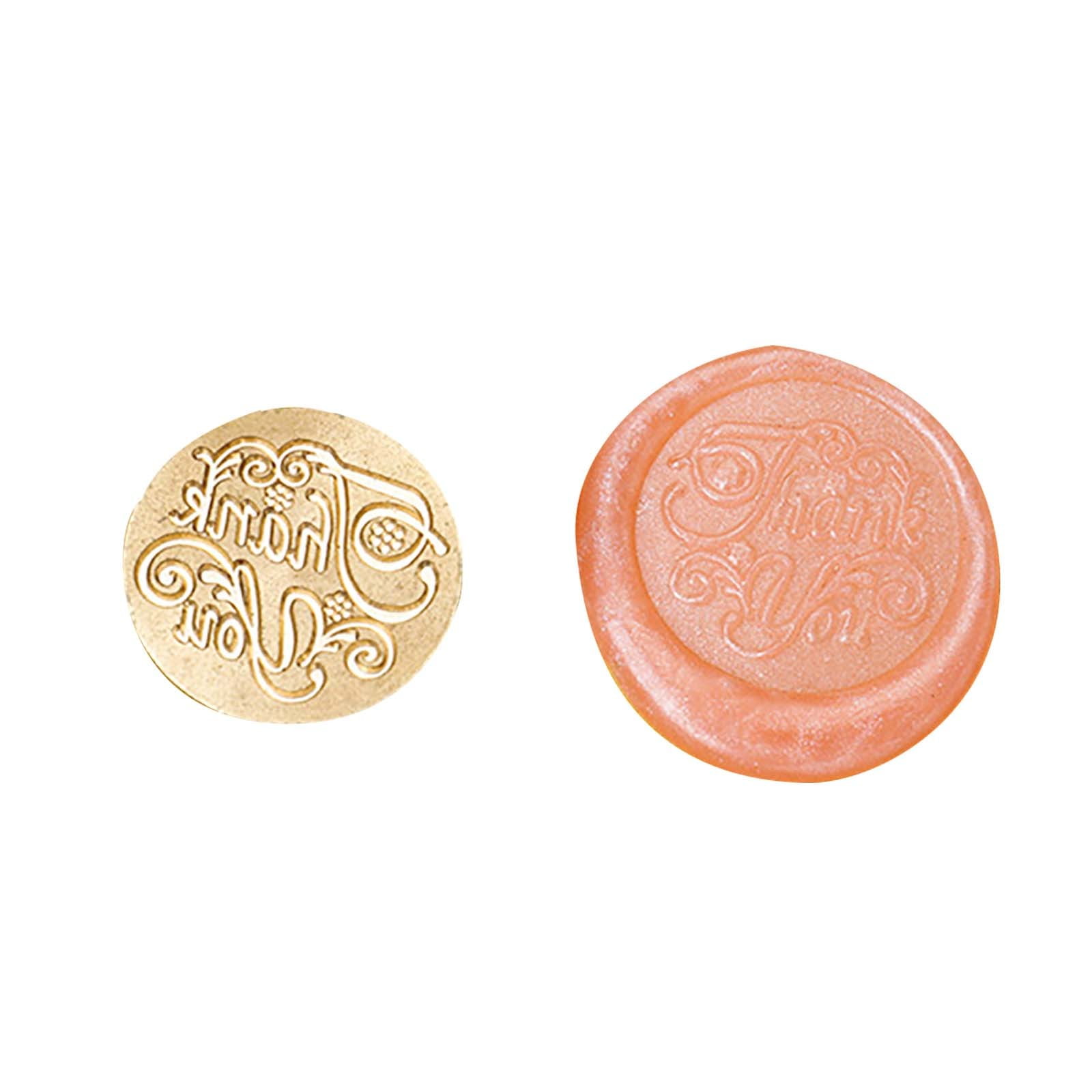Vintage Sealing Wax Stamp With Delicate Patterns And Wishes Wooden ...