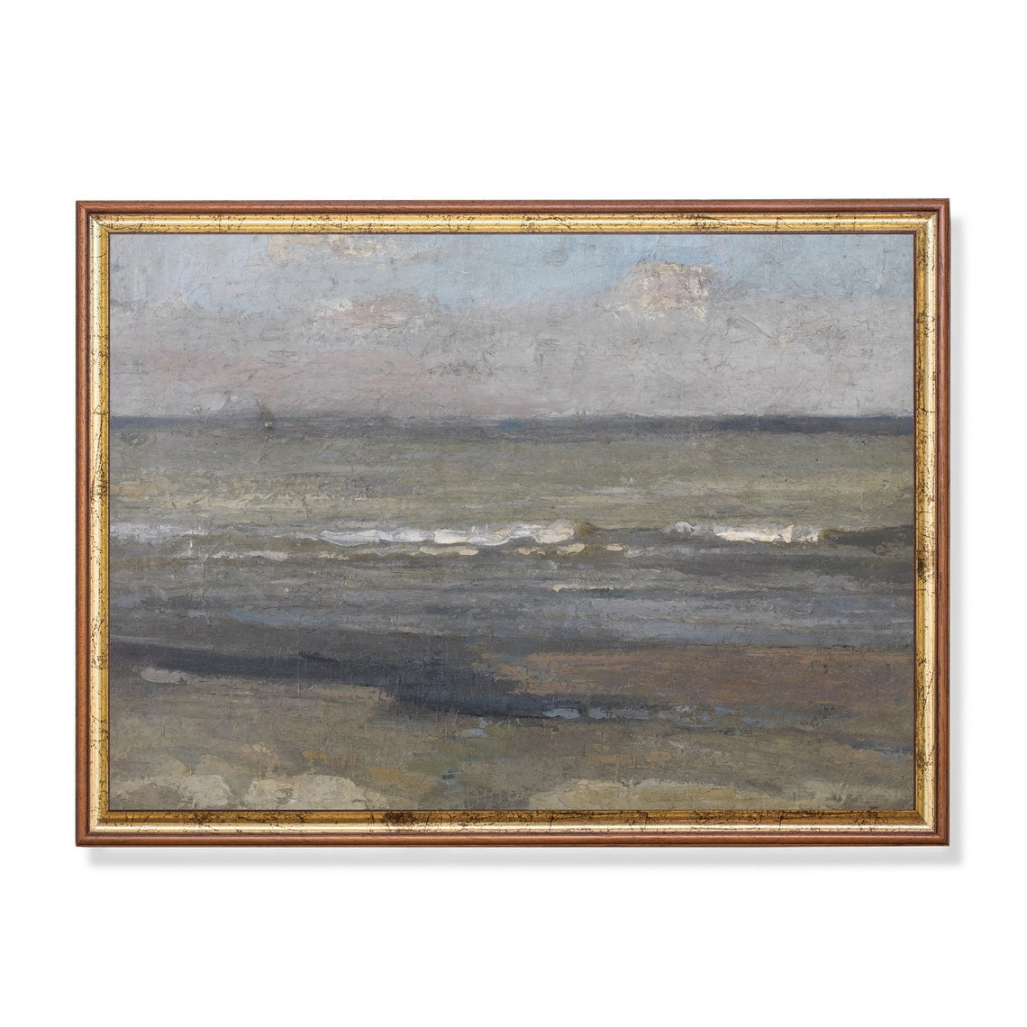 Vintage Seascape Rustic Coastal Wall Art Poster UNFRAMED Poster, Wall ...
