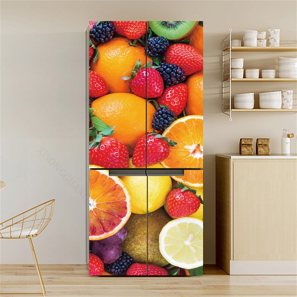 Vintage Self Stick Fridge Wrap Human Flower Beach Vinyl Door Mural ...