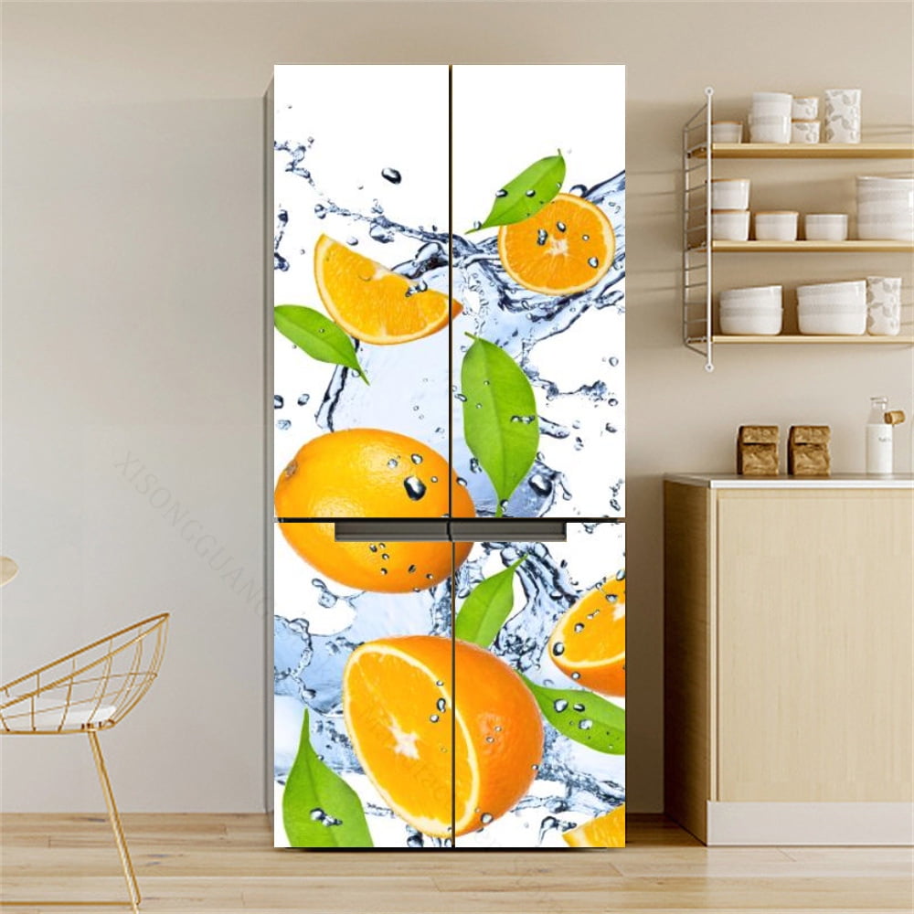 Vintage Self Stick Fridge Wrap Human Flower Beach Vinyl Door Mural ...