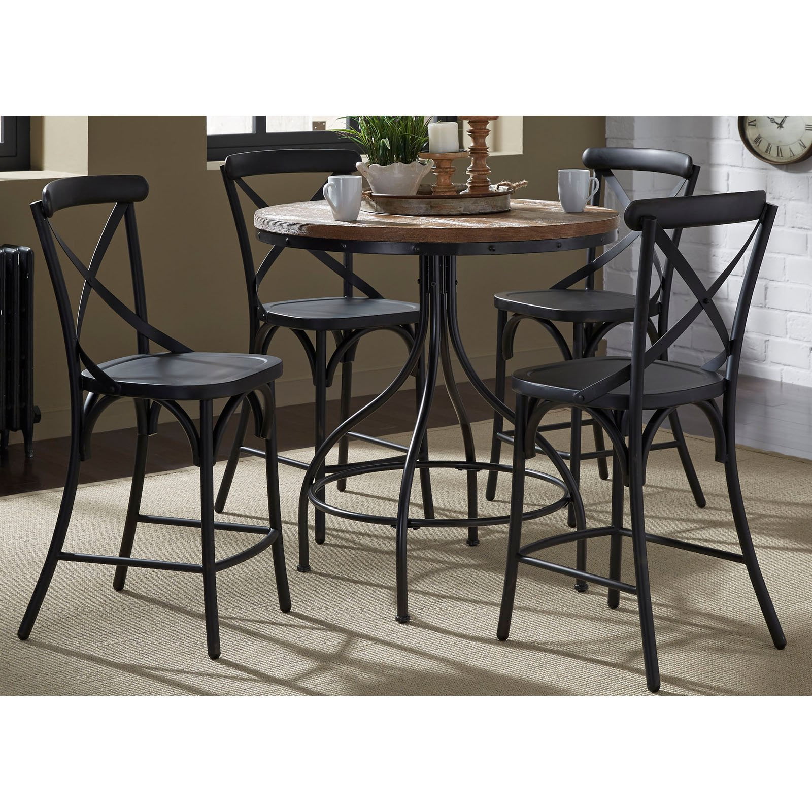 Vintage Series Metal 5 Piece Gathering Table Set - Walmart.com